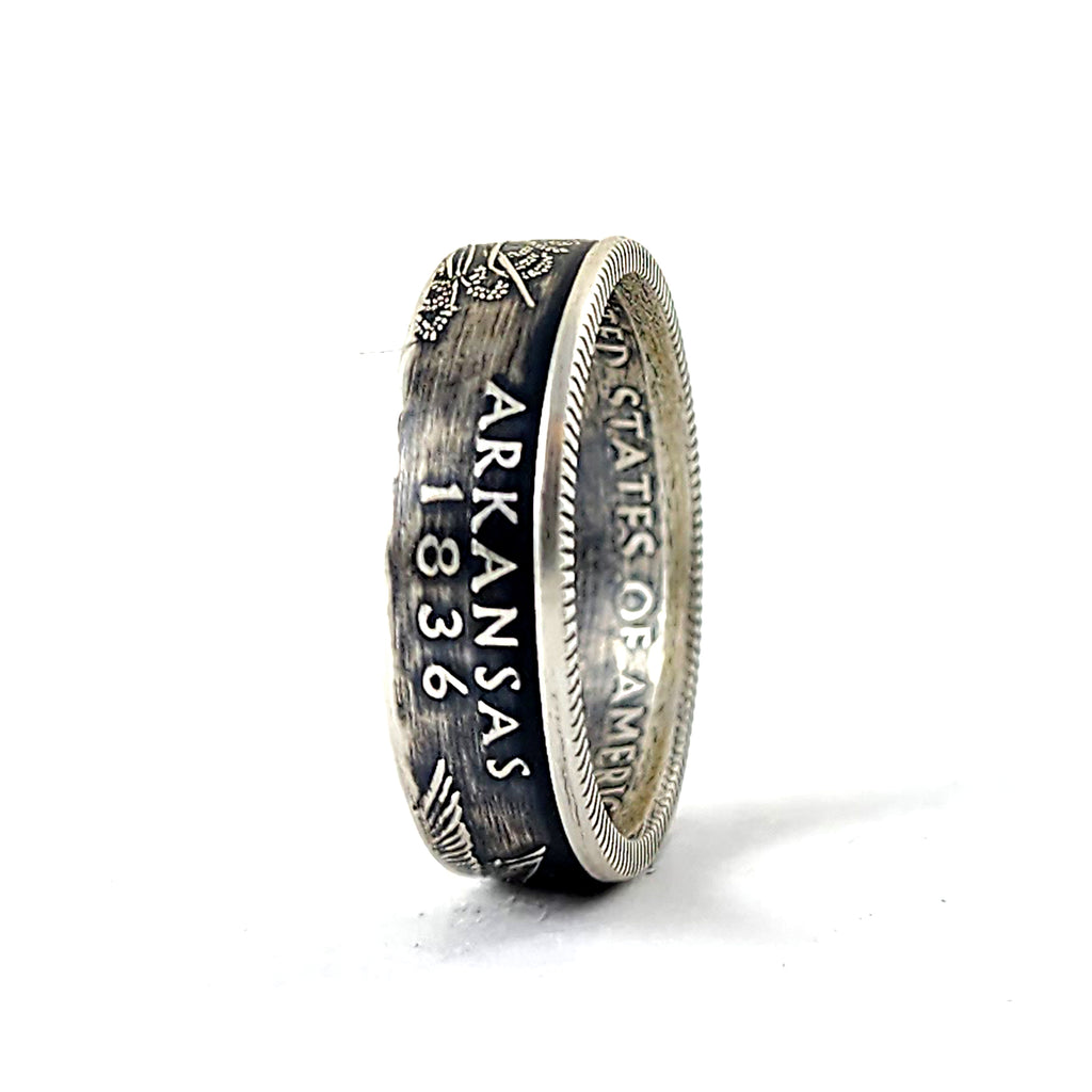 90% Silver Arkansas Coin Ring - State Quarter Rings by Midnight Jo