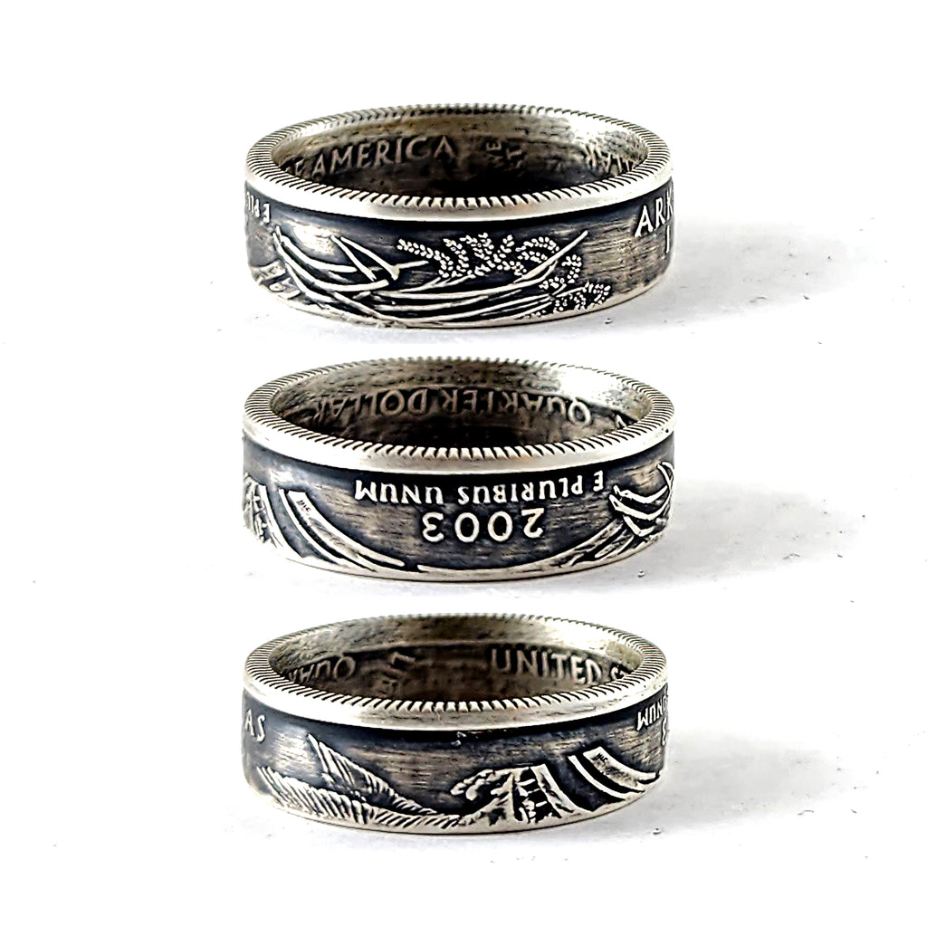 90% Silver Arkansas Coin Ring - State Quarter Rings by Midnight Jo