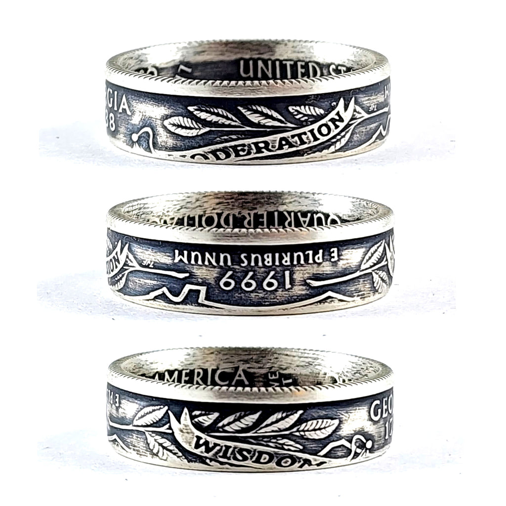 90% Silver Georgia Quarter Ring - Handmade Coin Jewelry by Midnight Jo