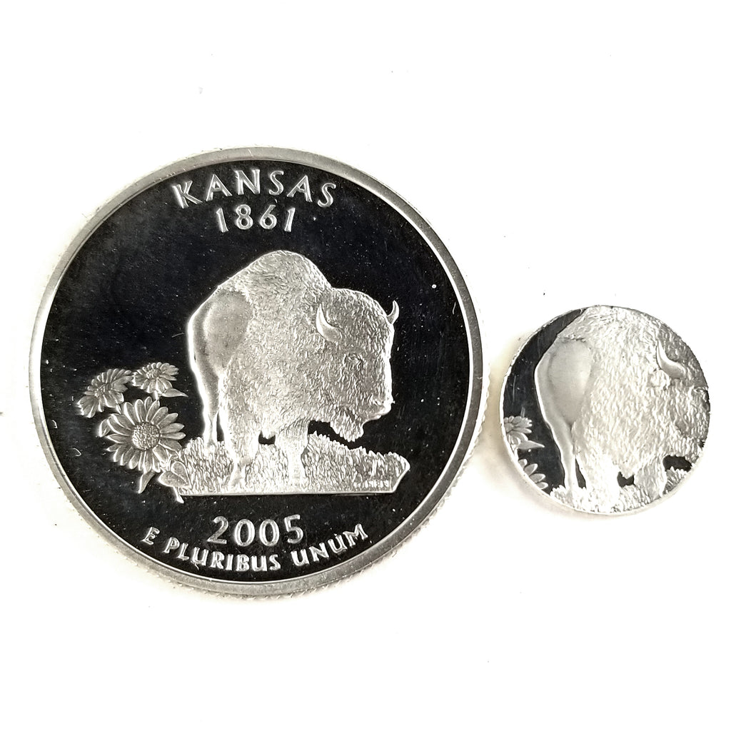 90% Silver Kansas Quarter Ring by Midnight Jo