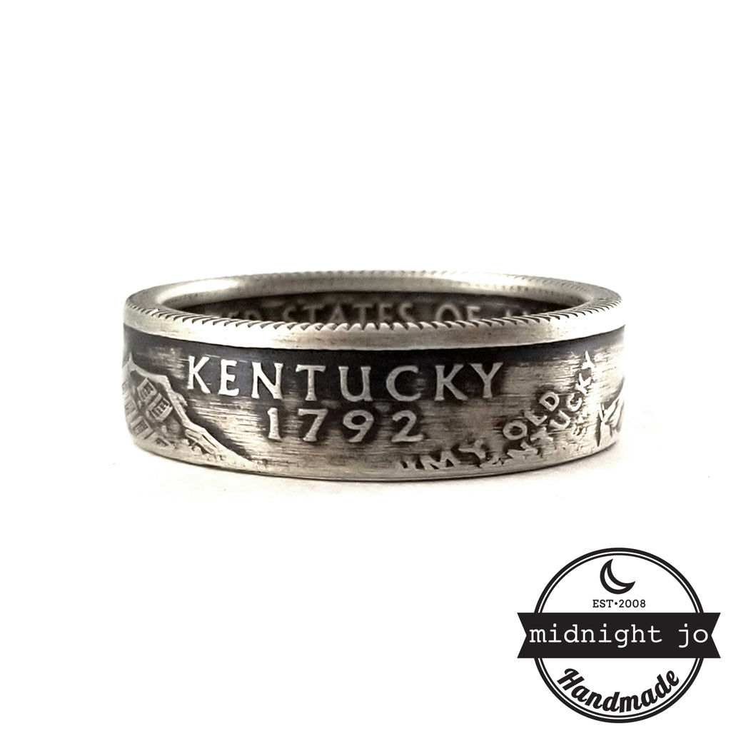 Silver Kentucky Quarter Coin Ring by Midnight Jo