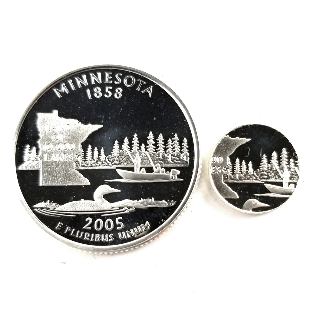 90% Silver Minnesota Coin Ring - State Quarter Rings by Midnight Jo