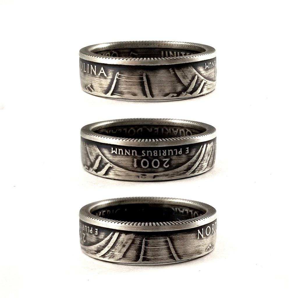 Silver North Carolina Coin Ring - State Quarter Rings by Midnight Jo