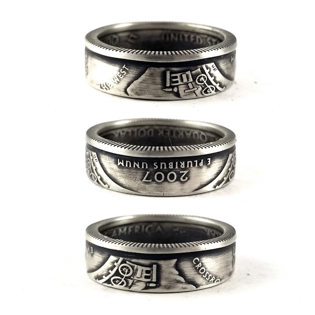 Silver Utah Quarter Ring - Silver Coin Rings by Midnight Jo