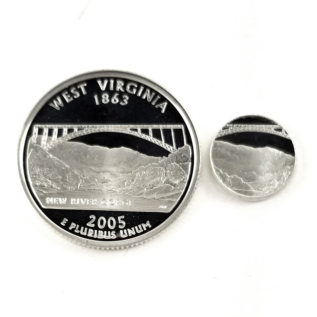 90% Silver West Virginia Coin Ring by Midnight Jo