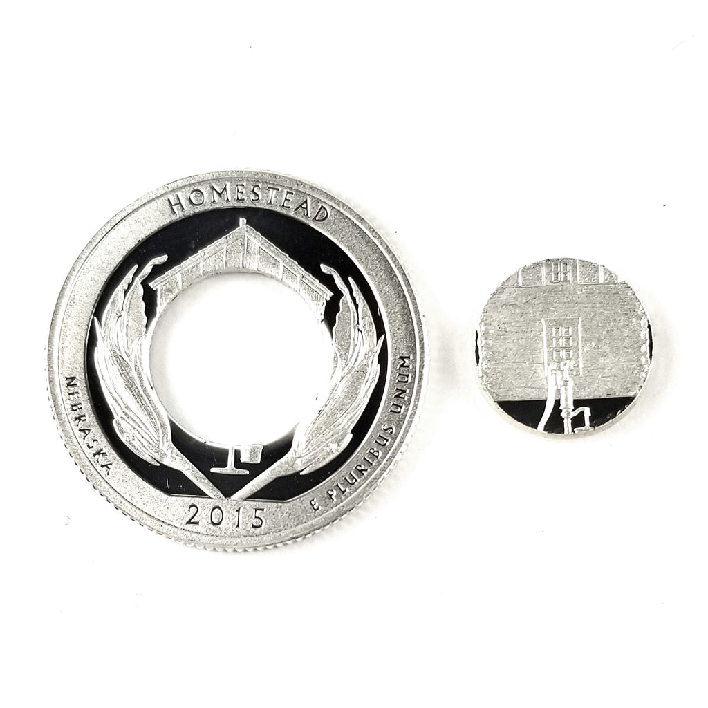 90% Silver Homestead National Park Quarter Ring by Midnight Jo