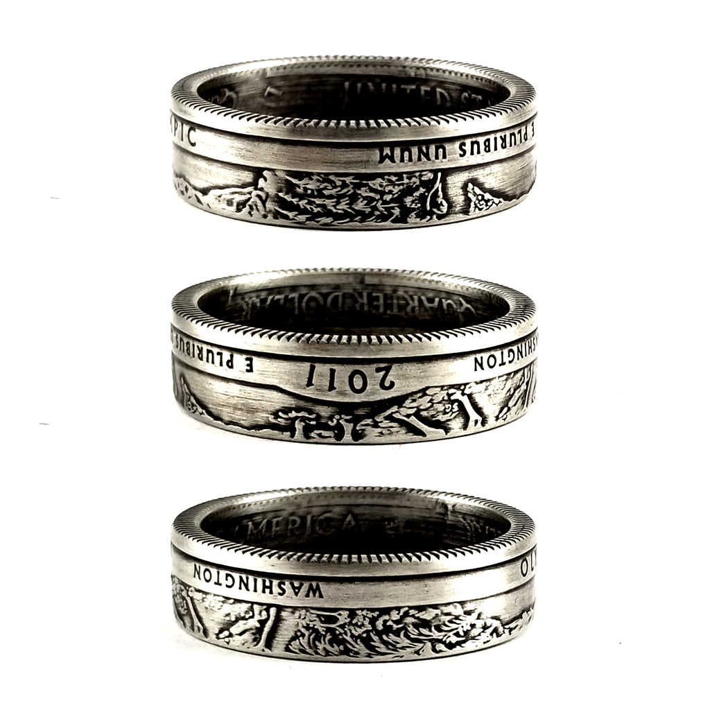 90% Silver Olympic National Park Coin Ring by Midnight Jo