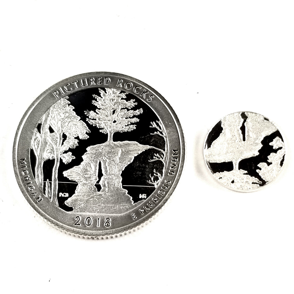 Silver Pictured Rocks National Park Coin Ring by Midnight Jo