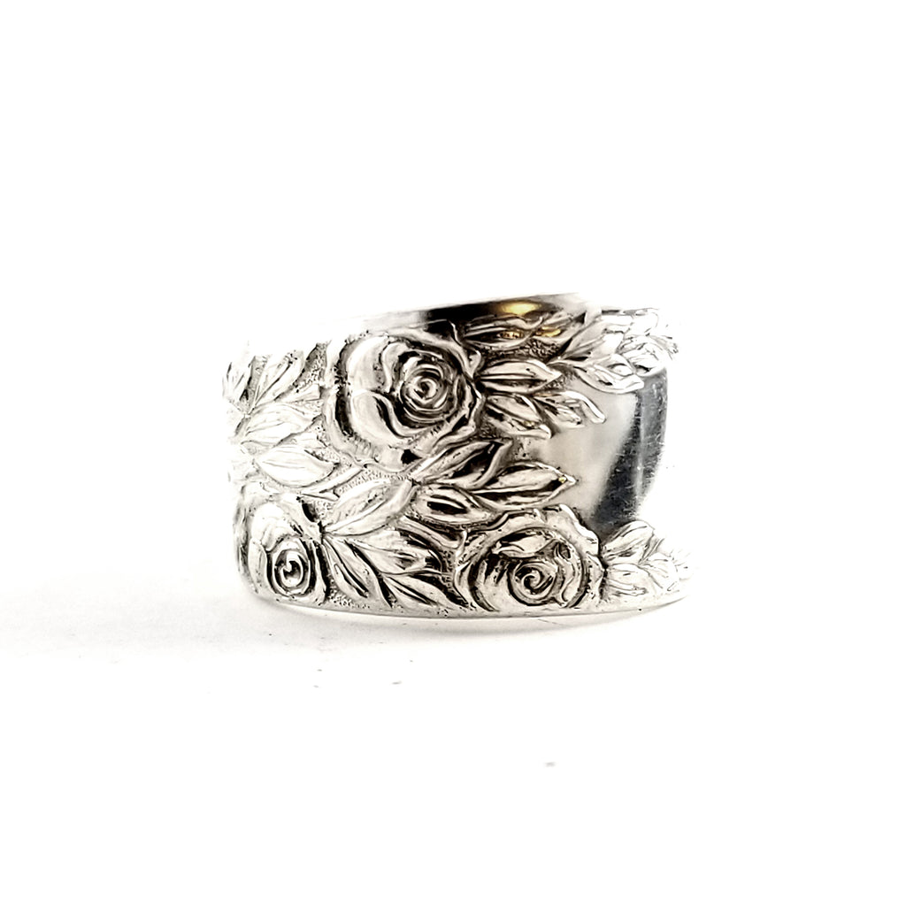 National Rose & Leaf Spoon Ring by Midnight Jo