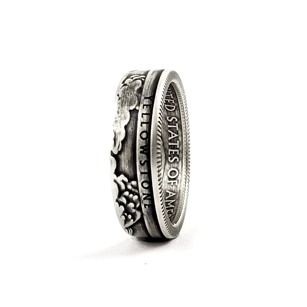 90% Silver Yellowstone National Park Quarter Ring by Midnight Jo